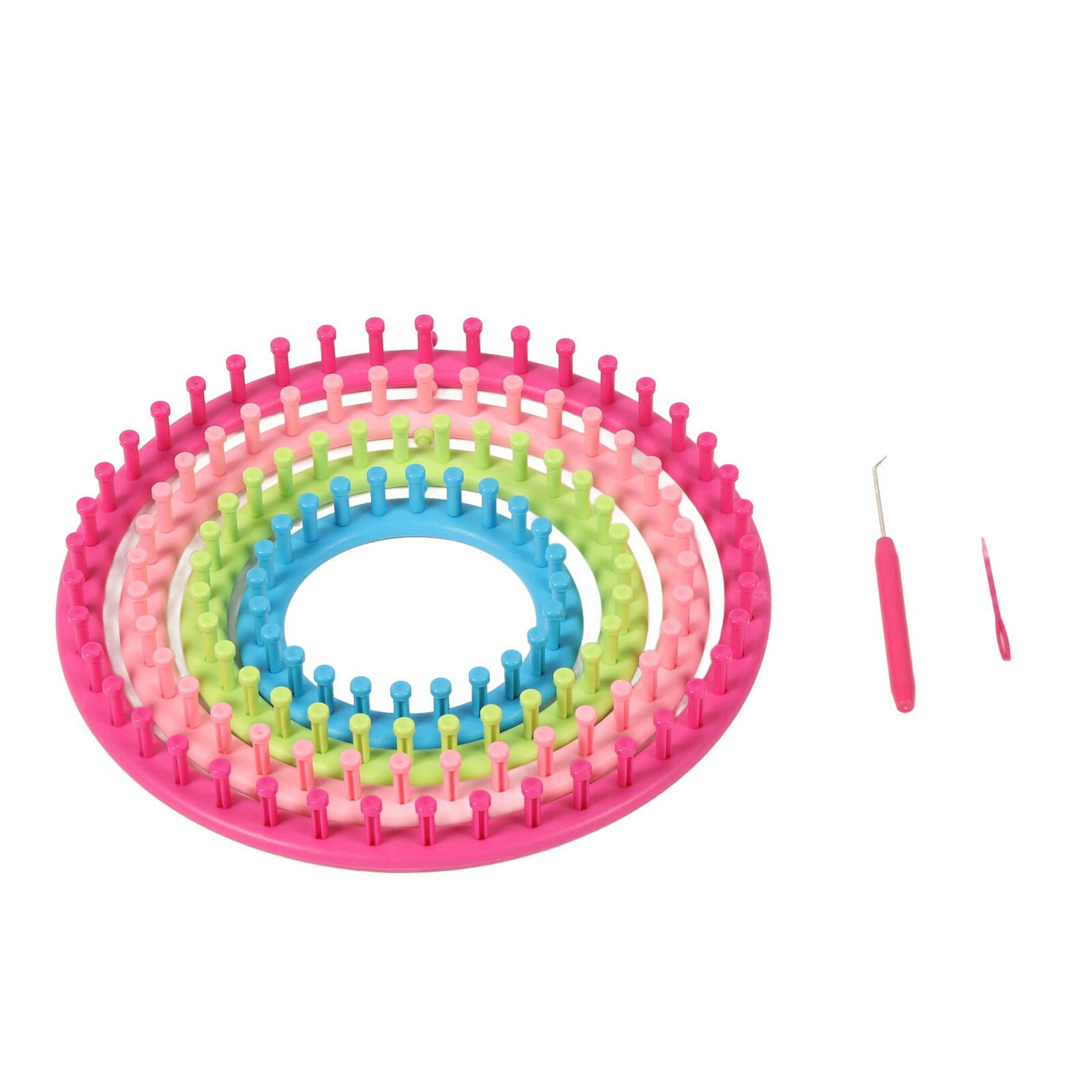 Набор круглых вязальных станков — многофункциональный комплект инструментов для самостоятельного изготовления шарфов, шапок, носков, шалей и перчаток.