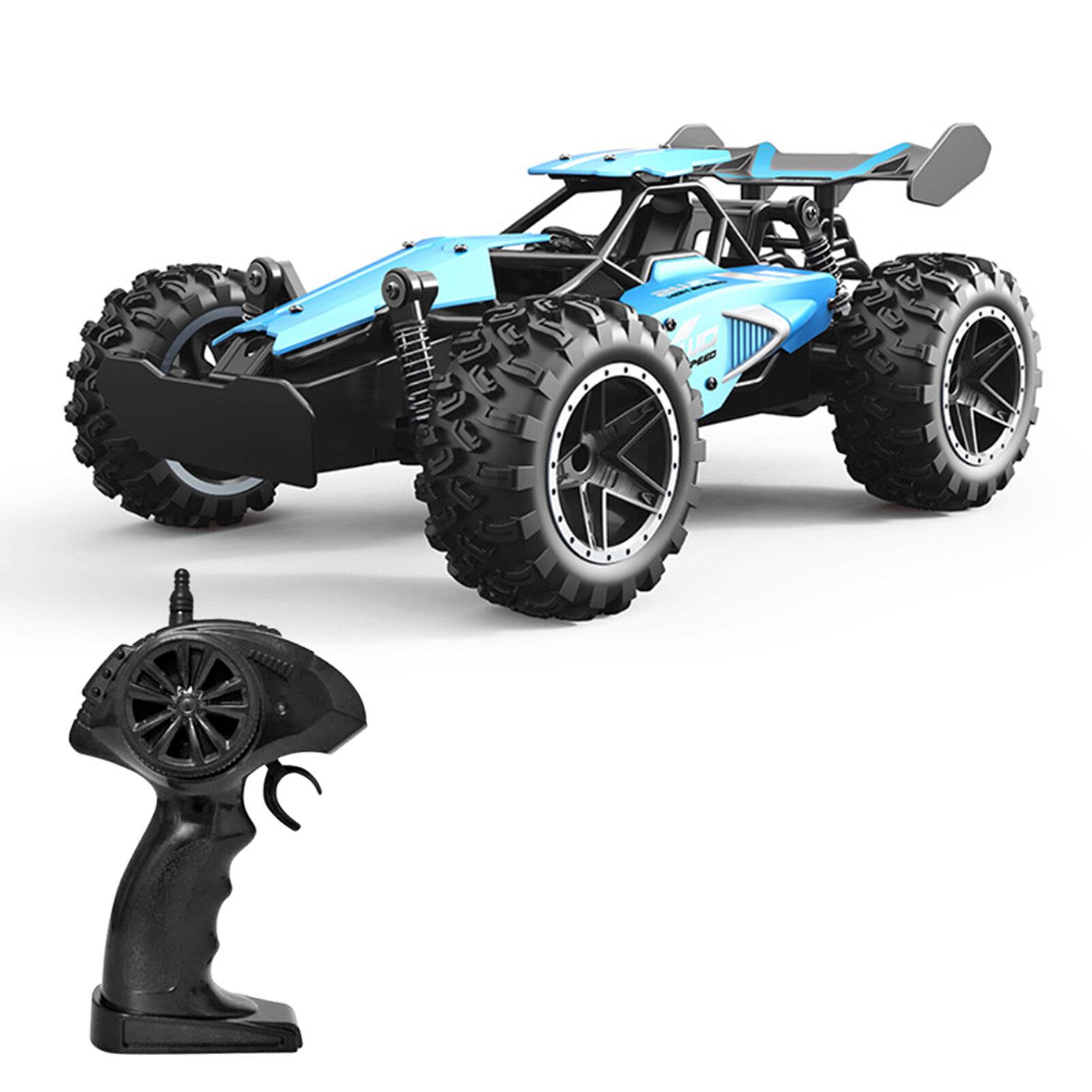 G03063BL Радиоуправляемая машина 2.4Ghz 1:18 гоночная машина внедорожник радиоуправляемый грузовик подарок для детей взрослых 15км/ч 3.7V 500mah щеточный мотор заряжка 1.5-2ч время работы 12-15мин дистанция 40 метров размер 23*14*11см упаковка