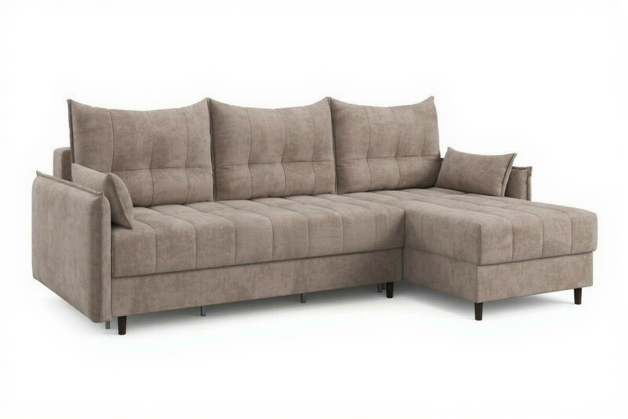 Угловой диван Твист, механизм пантограф, независимый пружинный блок, на ножках