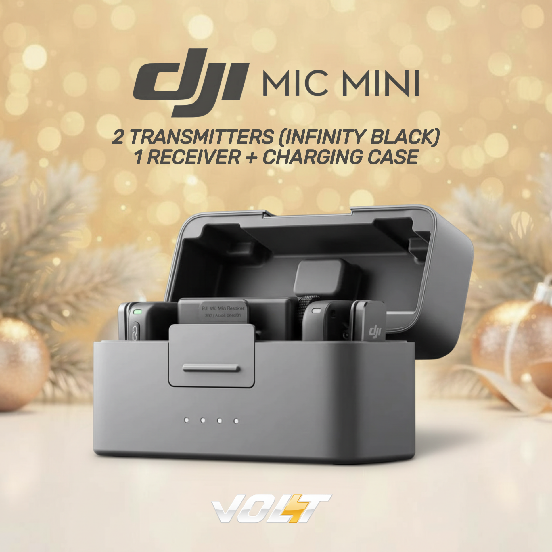 Беспроводной петличный микрофон для записи звука DJI MIC Mini (2 TX + 1 RX + Charging Case)