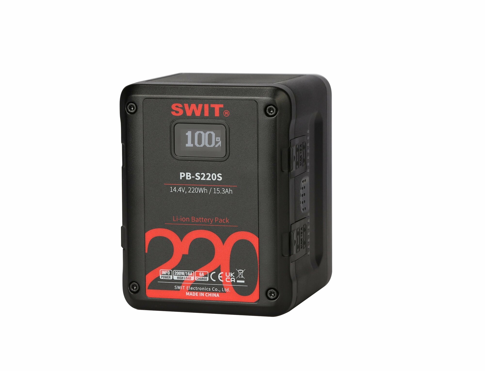 Аккумулятор SWIT PB-S220S V-Mount для кинокамер 220 Вт·ч разъемы D-Tap, USB-A