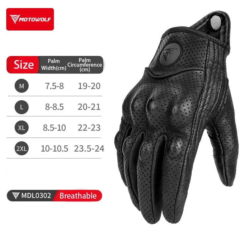 Мотоциклетные перчатки для мужчин и женщин, мото кожаные карбоновые велосипедные зимние перчатки, мотоциклетные перчатки для мотокросса, квадроцикла Черный, XL, Black breathable