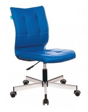 Кресло Бюрократ CH-330M/OR-03 без подлокотников синий искусственная кожа крестовина металл