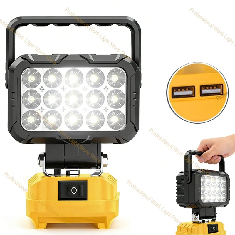 Портативный светодиодный фонарь Dewalt 3 дюйма желтый+черный