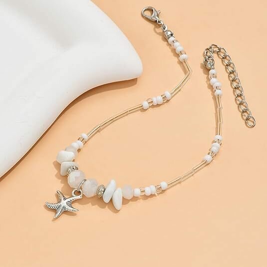 YMАнклет Звезда Бирюза Океан Пляж Отпуск Удача