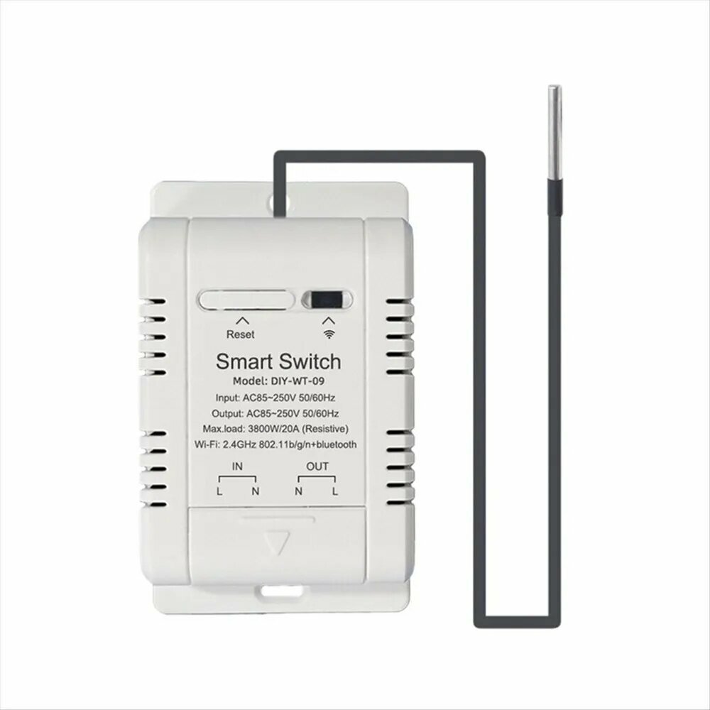 Ewelink Интеллектуальный Температурный Переключатель WIFI 20A с Датчиком Температуры