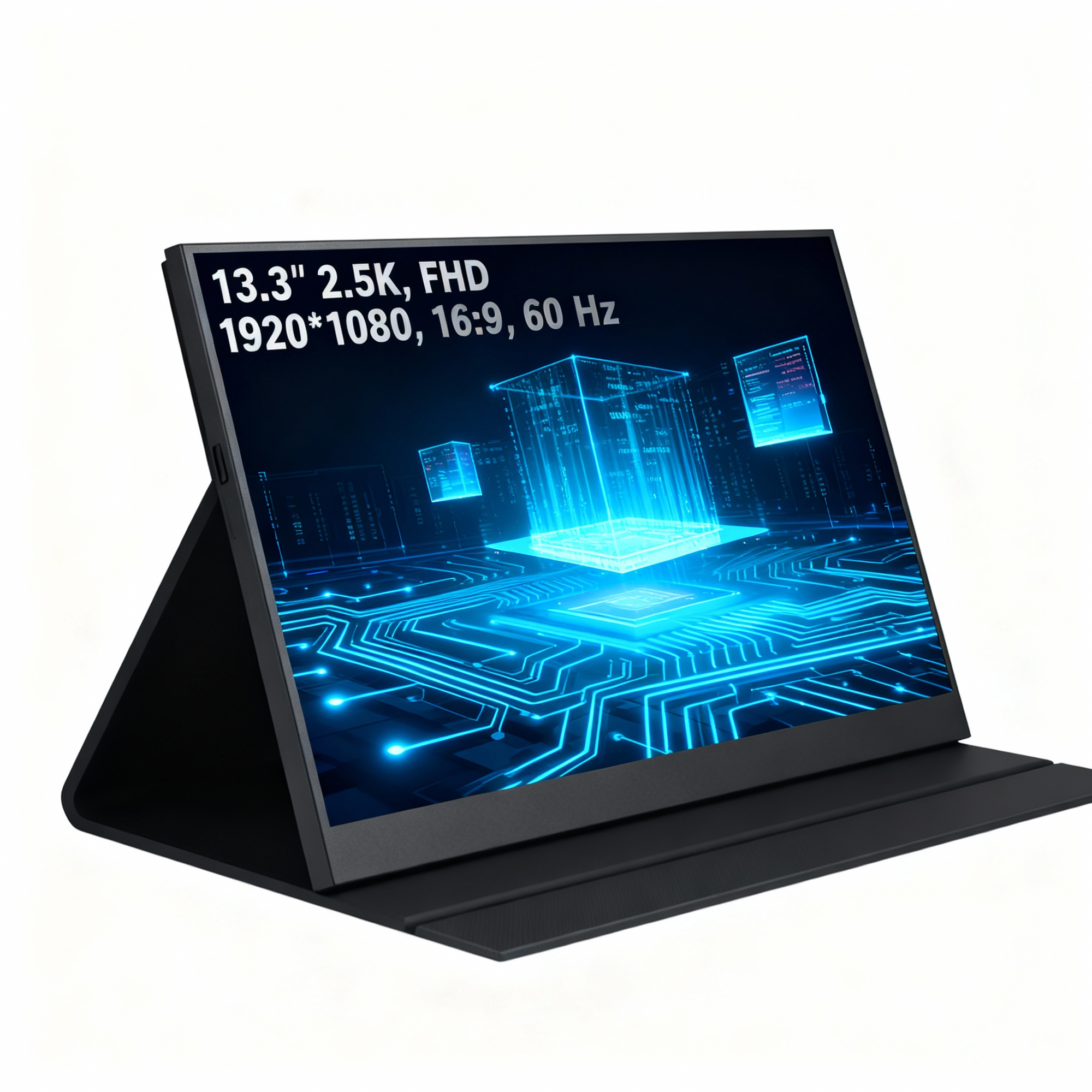 Портативный монитор 13.3 ', внешний экран 1080P FHD игровой дисплей 100% sRGB для ноутбука Mac NS2 Xbox PS5 PC