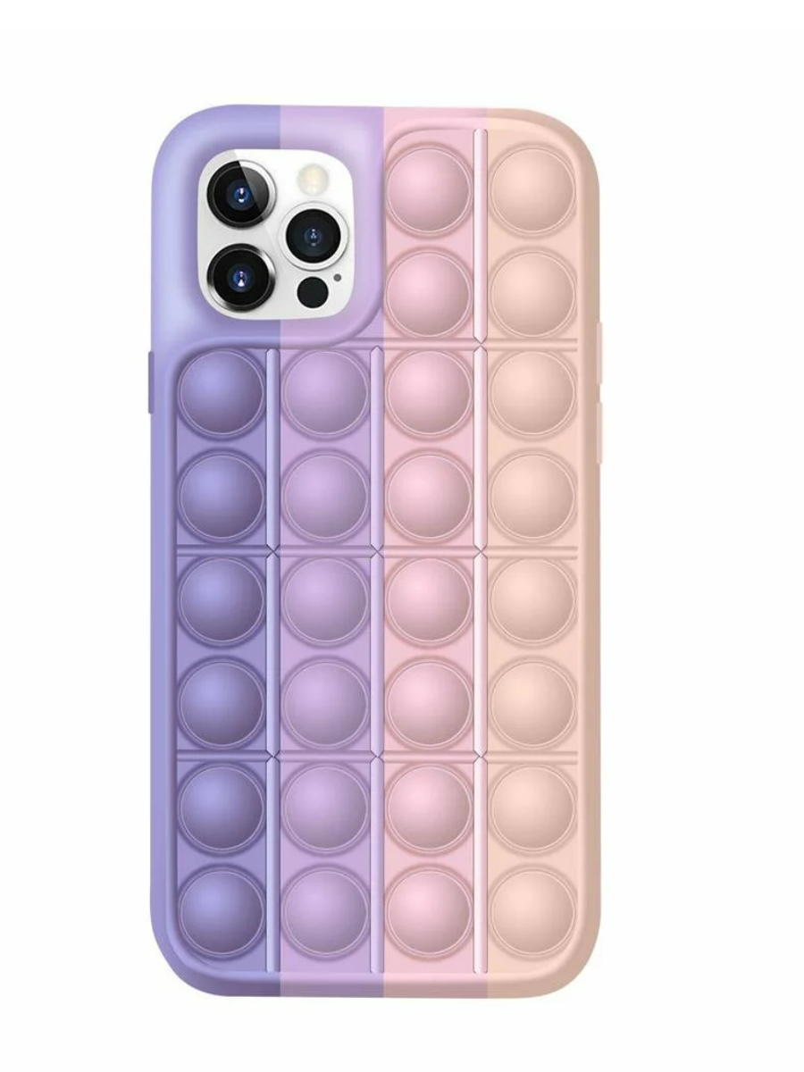 Чехол для телефона iPhone 12/12 Pro (фиолетовый/сиреневый/розовый/светло-розовый)