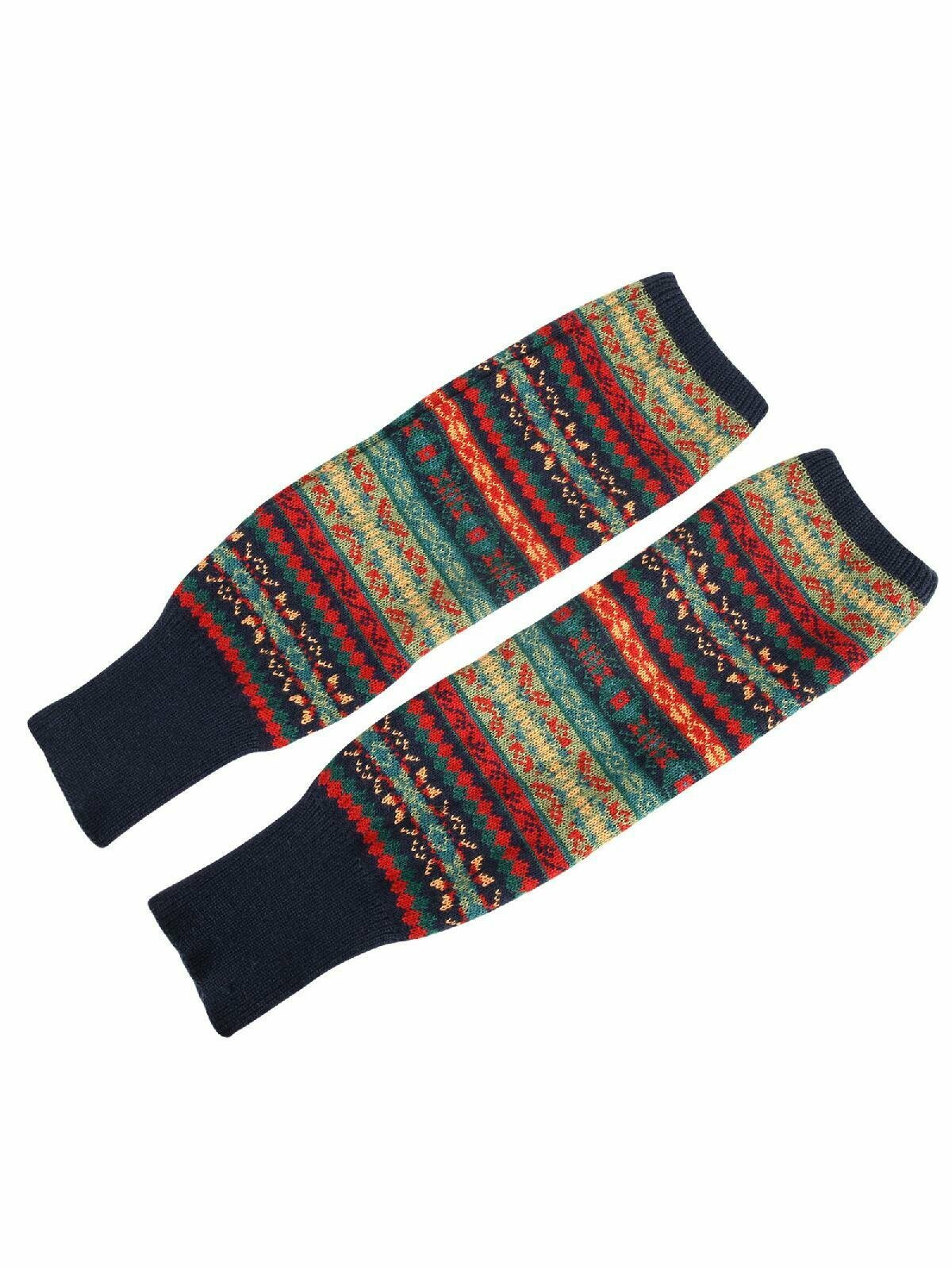 Женские босоножки в стиле бохо, вязаные гольфы до колена, Флот