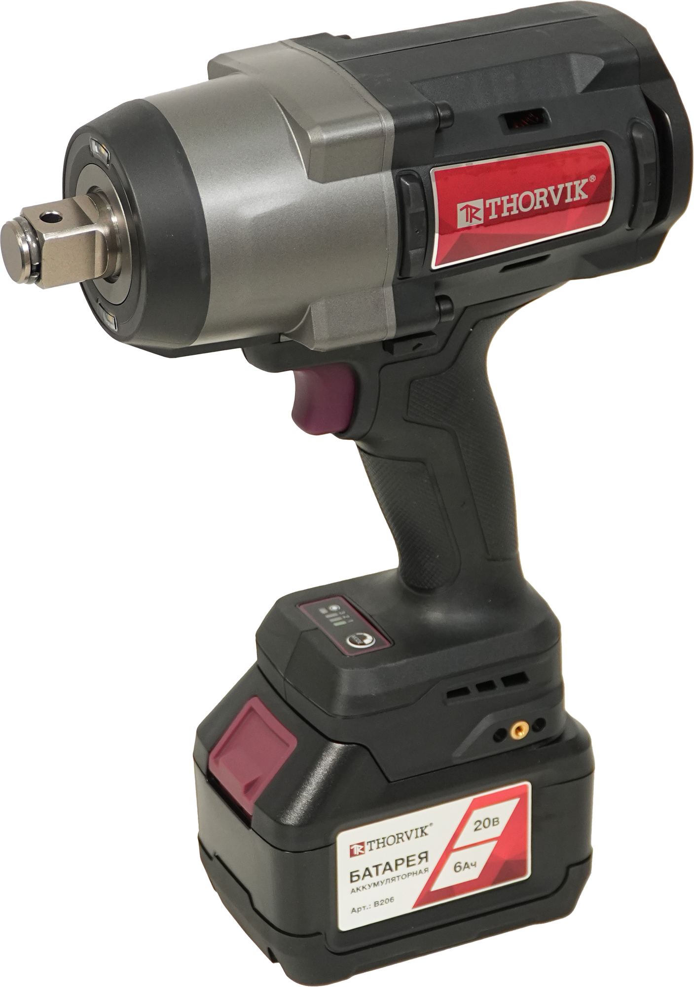 Гайковерт аккумуляторный BWI20419 Thorvik, 51010, 3/4"DR, 20 В, 1900 Нм