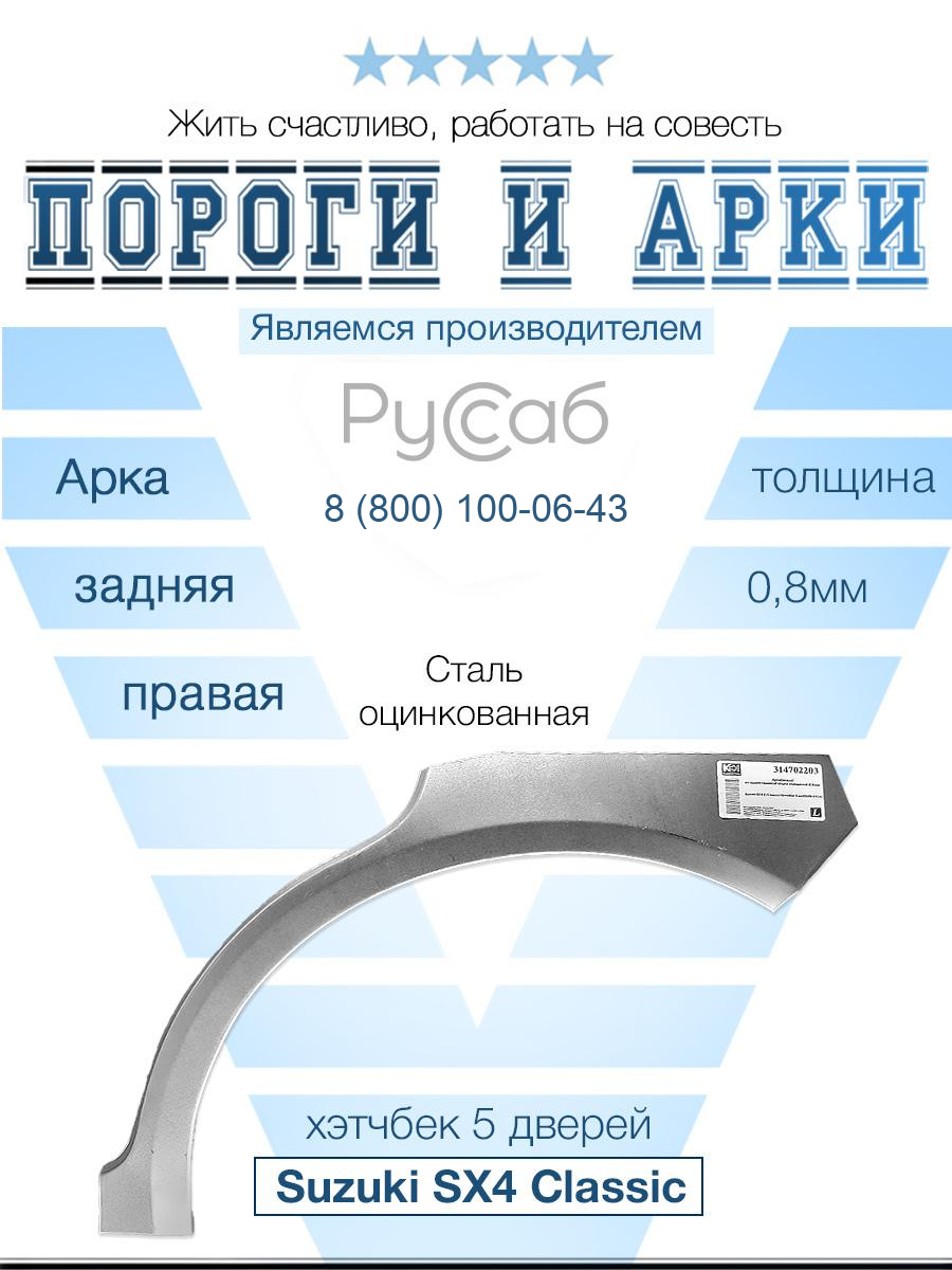 Арка правая для Suzuki SX4 Хэтчбек 2006-2014
