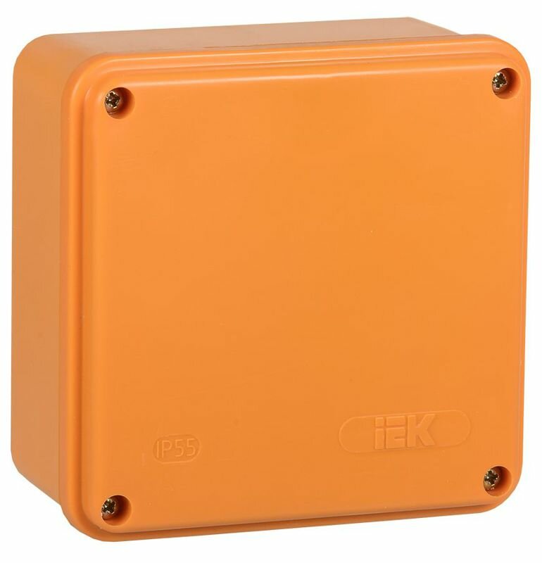 Коробка распаячная огнестойкая ПС 100х100х50 6P 4кв. мм IP44 гладкие стенки IEK UKF20-100-100-050-6-4-09