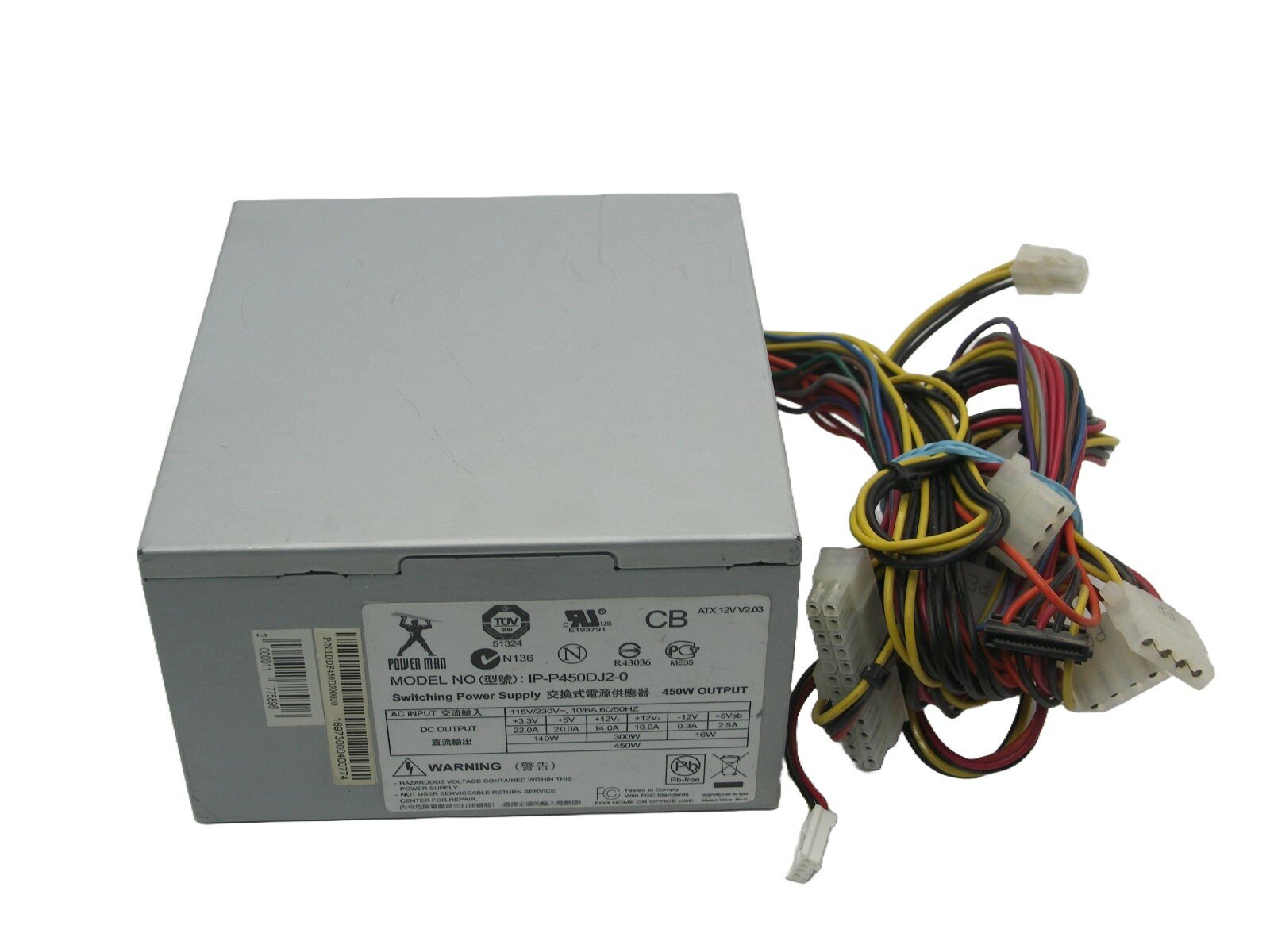 Блок питания 450W Powerman IP-P450DJ2-0 24+4/2SATA/120fan ATX