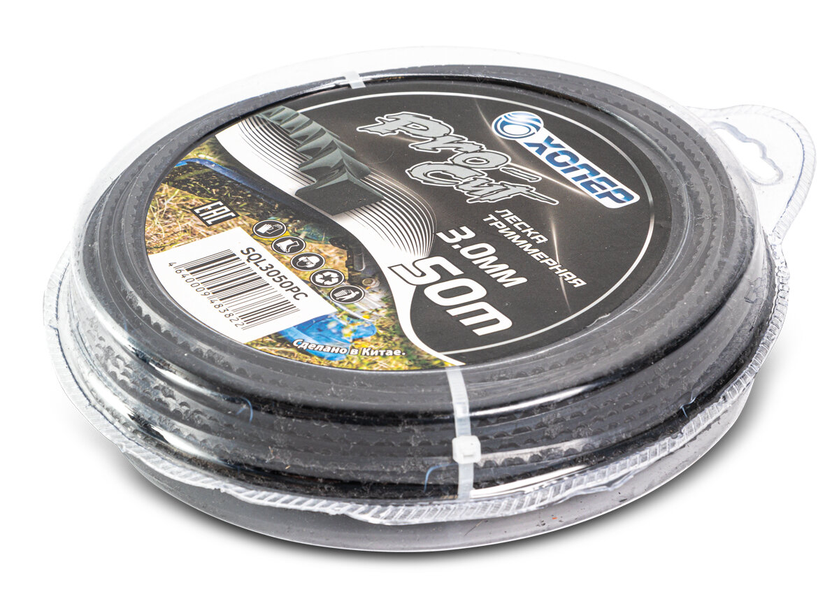 Леска цепной зуб 3.0мм 48 метров черный Хопер PRO_CUT квадрат черный