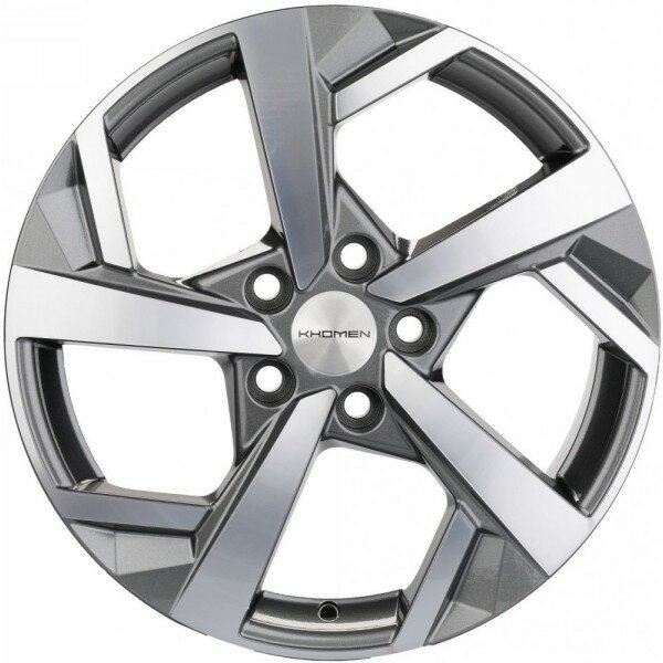 Колесный диск Khomen Wheels KHW1712 7x17 5x112 ET43 57,1 Gray-FP литой для автомобиля