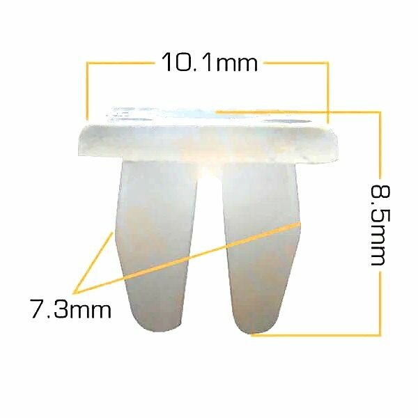 Клипсы крепежные автомобильные Honda, Mitsubishi, Nissan (OEM 90659-SA5-003, MU810517, 96706-B0700) KJ-327, 10 шт.