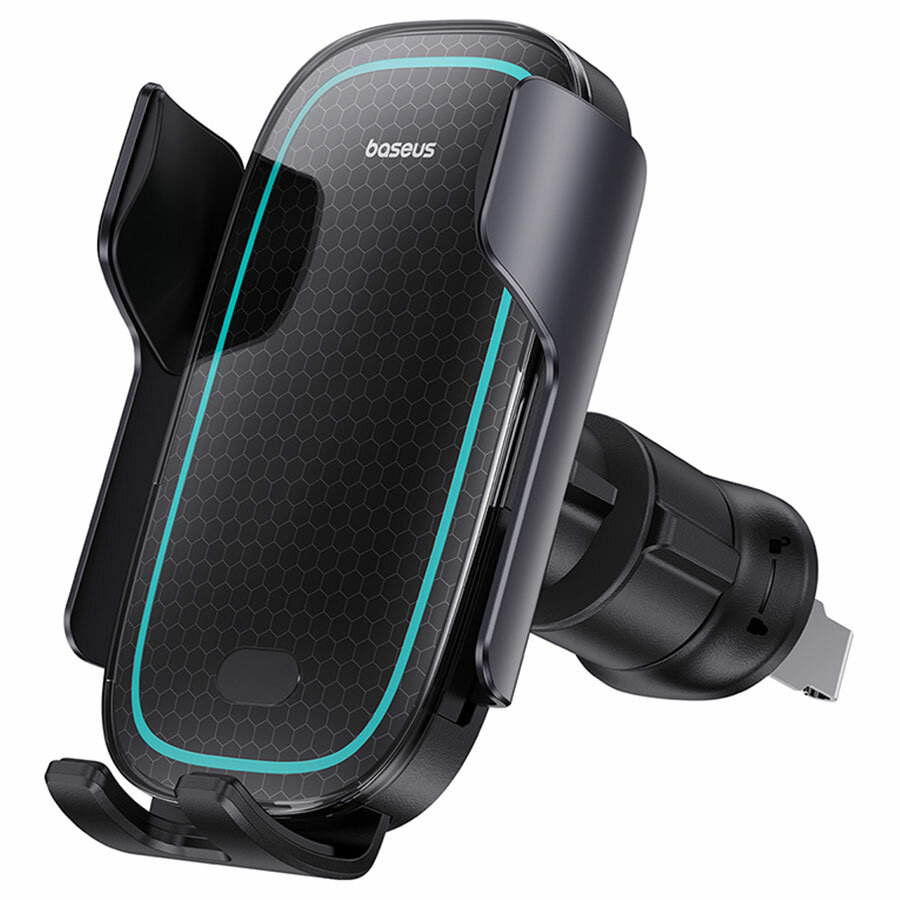 Автомобильный держатель BASEUS Milky Way Pro Wireless Charging, зажимной с беспроводной зарядкой, на воздуховод, черный