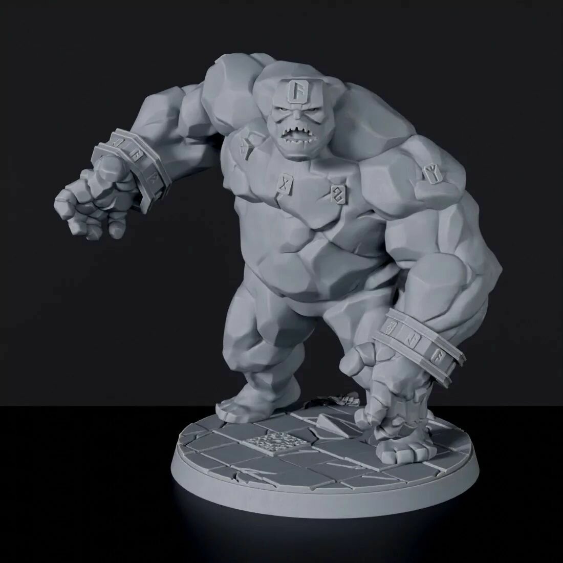 Миниатюра D&D "Глиняный голем" 32 мм (DnD, Dungeons & Dragons, ДнД, Подземелья и Драконы, Pathfinder)