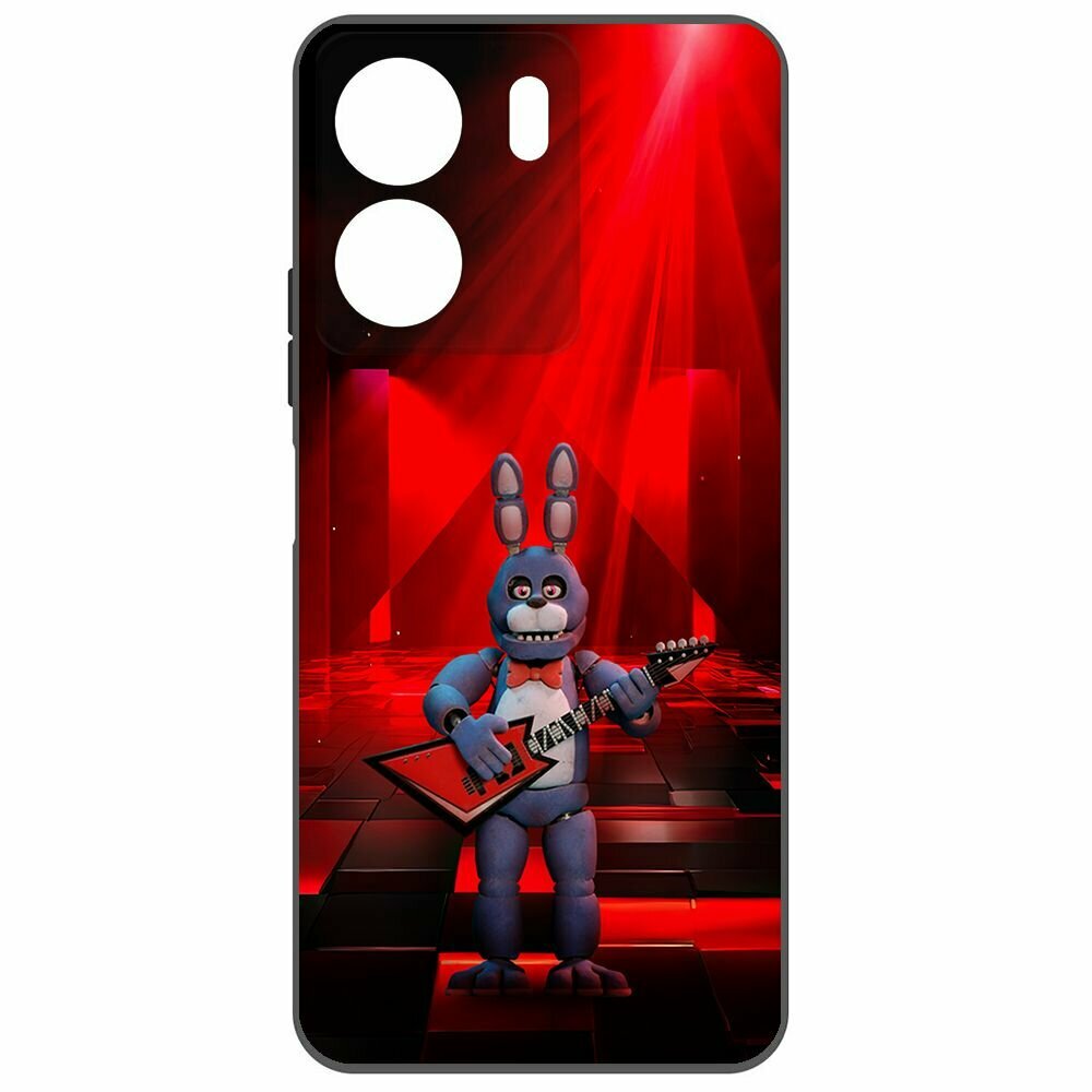 Чехол-накладка Krutoff Soft Case фнаф (FNAF) - Бонни с гитарой для Xiaomi Redmi 13C черный