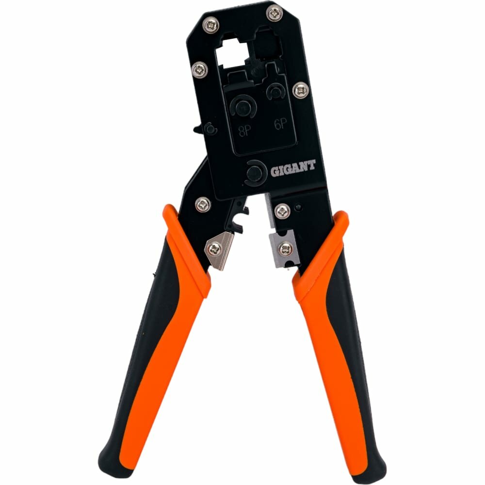 Кримпер для обжима телефонных и компьютерных клемм Gigant RJ11, RJ12, RJ45 GCCT-1, обжима