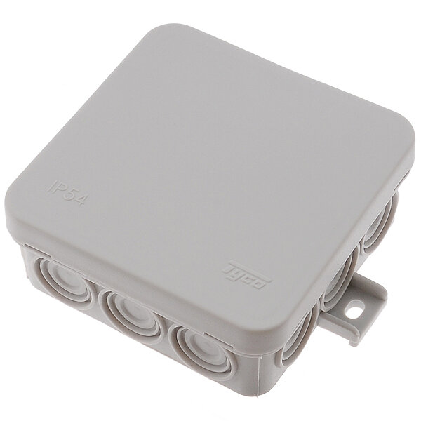 Коробка Тусо 67093 распаечная пластиковая с мембранами 85х85х35мм IP54 серая (Рувинил) (9 шт. в комплекте)