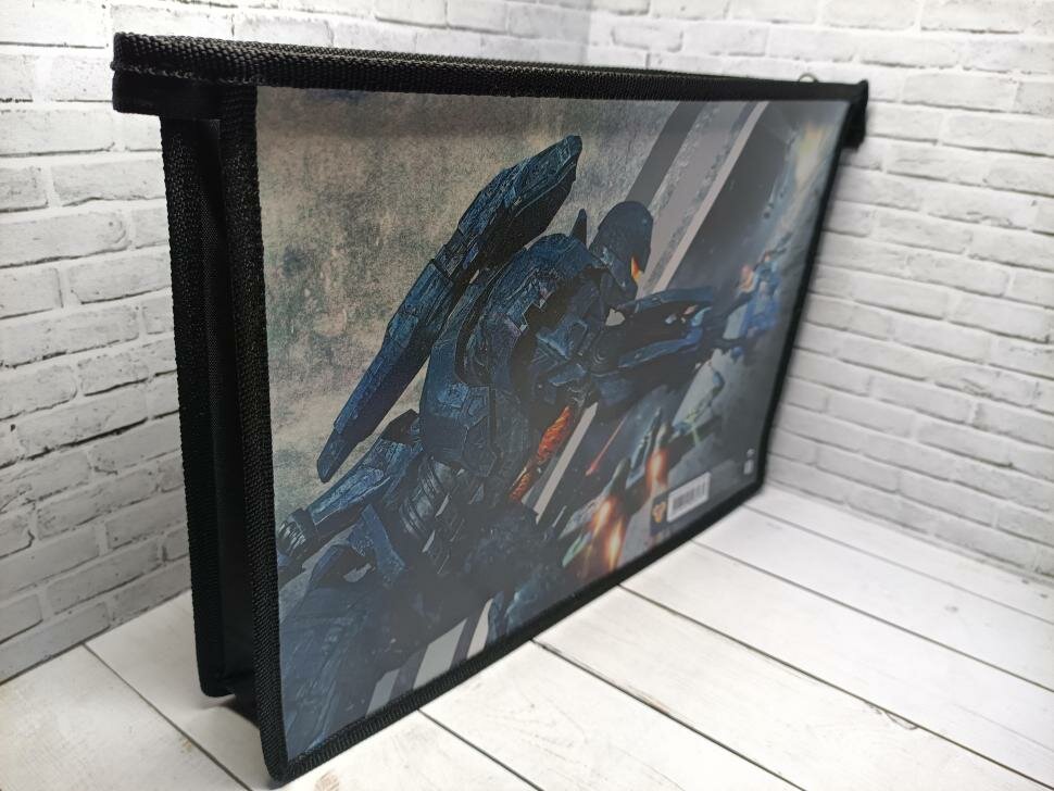 Папка для тетрадей А4, 1 отделение, пластик, молния сверху "Битва роботов" (Пчёлка)