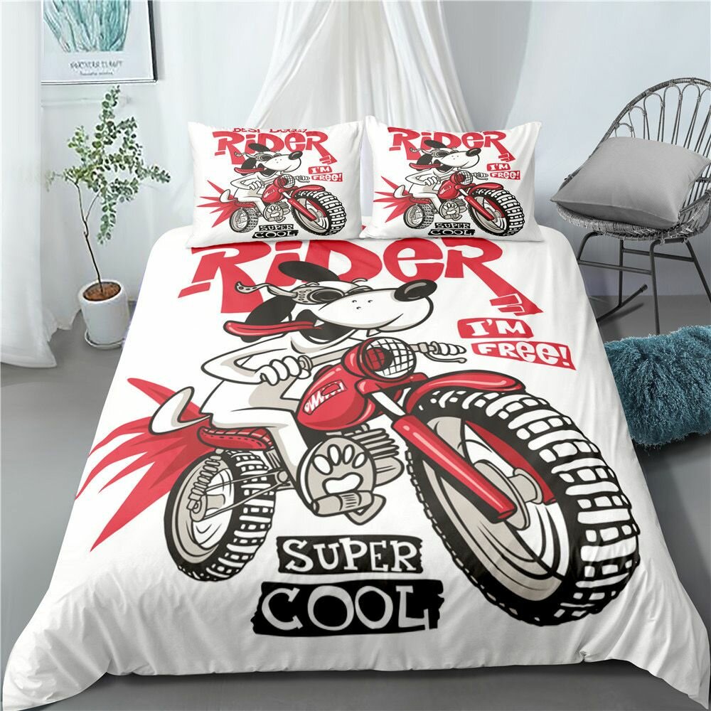 Арт комплект постельного белья Гонщик, 2х спальный, наволочки 50/70