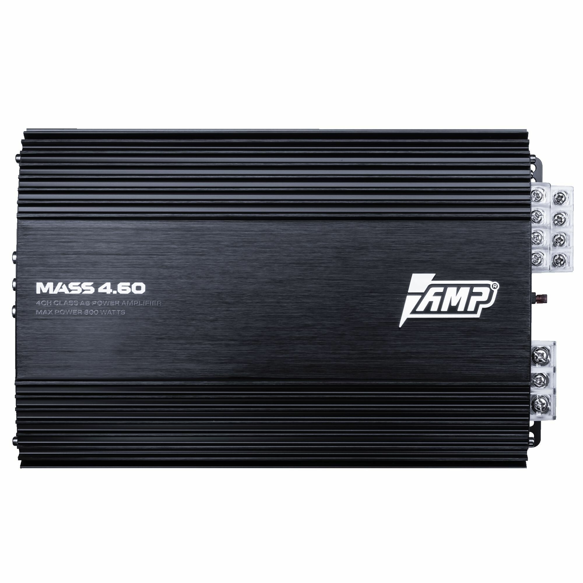 Усилитель автомобильный AMP MASS 4.60, класс AB, 100/60 Вт, мостовой режим, бас-буст, 4 канала — фото 1