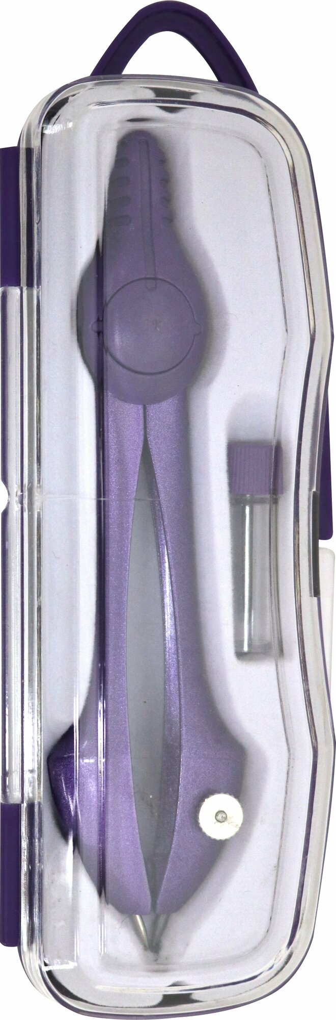 Циркуль в пластиковом футляре (фиолетовый, 2 предмета) (С3327-01)