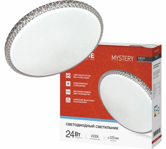 ASD/InHome св-к св/д декоративный 24W(1560lm) 6500К 6K 320х62 IP40 DECO MYSTERY