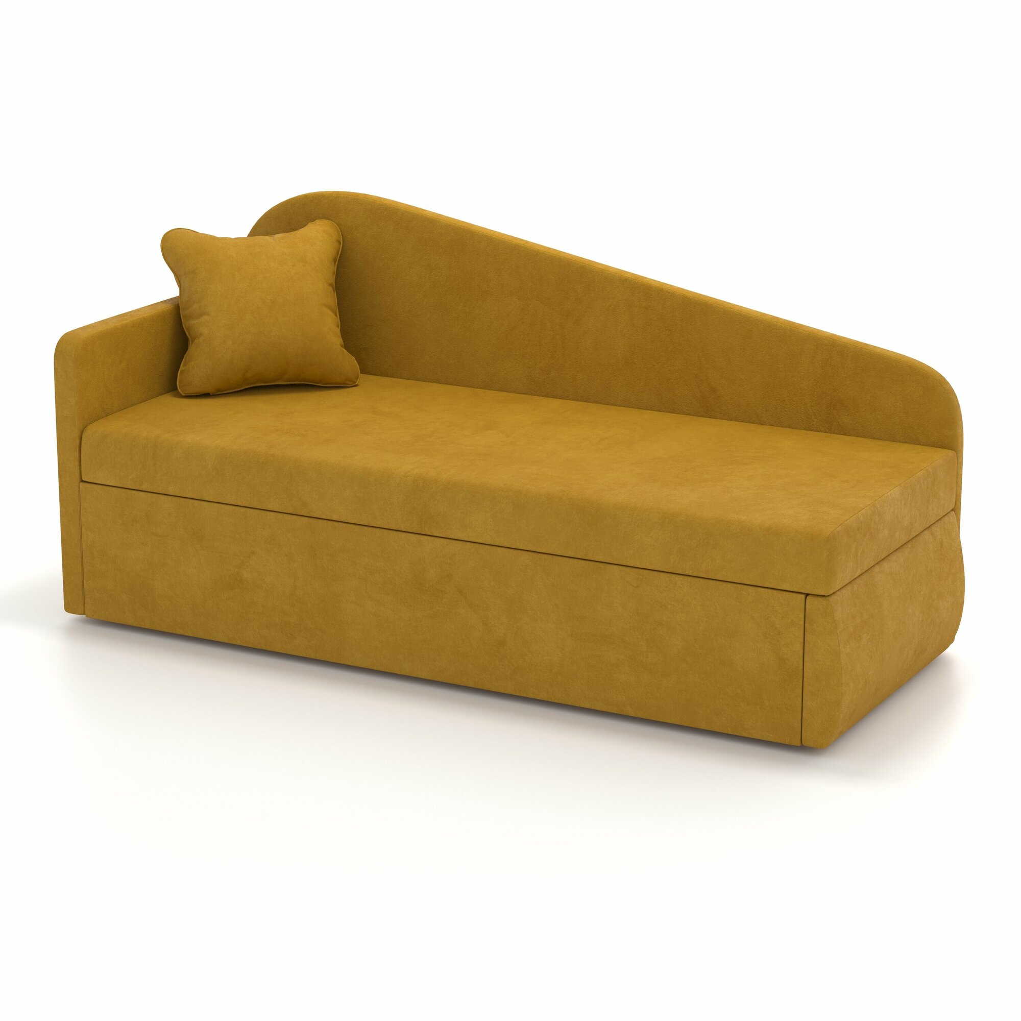 Тахта Лайт, мягкая кровать-тахта, с мягким изголовьем, тахта двухспальная