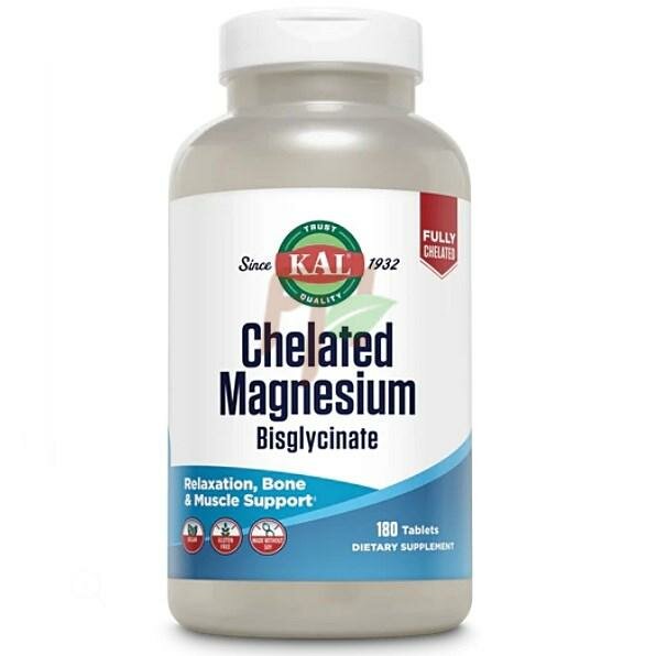 KAL Chelated Magnesium Bisglycinate (Хелатный бисглицинат магния) 180 таблеток