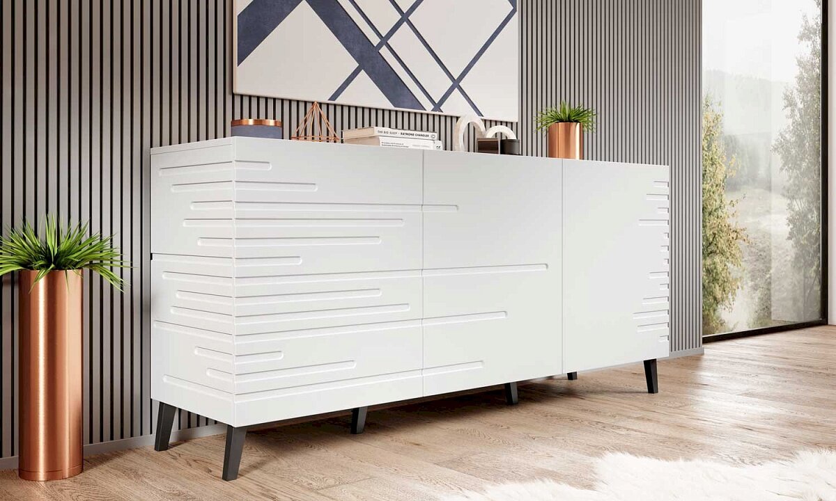 Тумба под МебельЛэнд24 ТВ Нова - 1 Белый 155x40x72