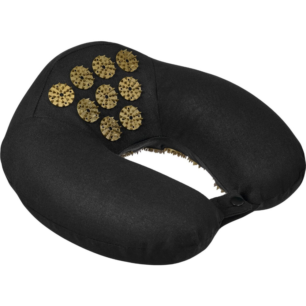 Подушка акупунктурная Нирвана Bradex KZ 0740, черная, золотые шипы, Черный