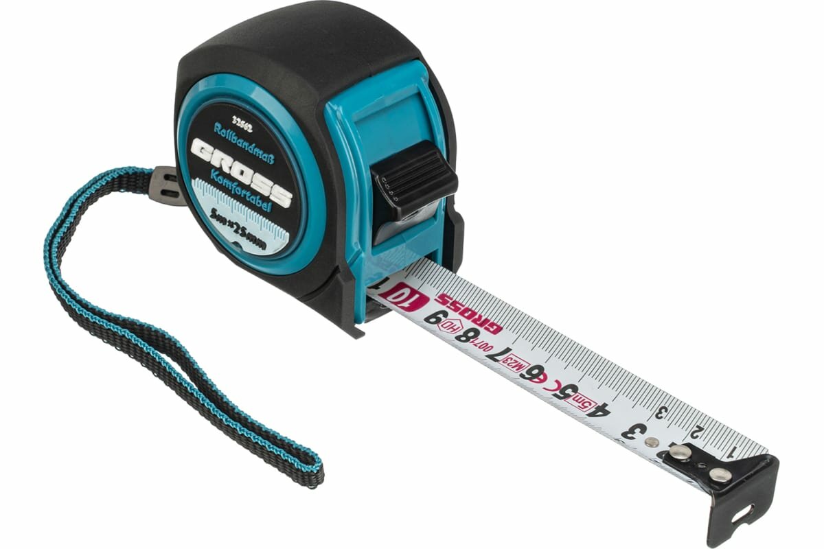 Komfortabel рулетка 5 м х 25 мм, обрезиненный корпус, GROSS 32562 - измерительная лента