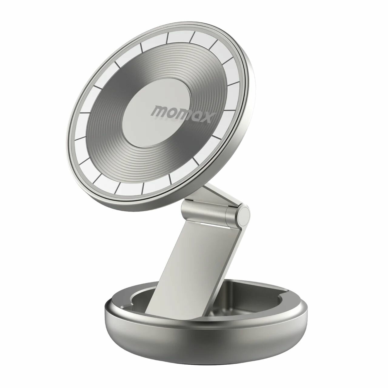 Магнитная настольная подставка для телефона Momax Pac Mount поворотная (Titanium)