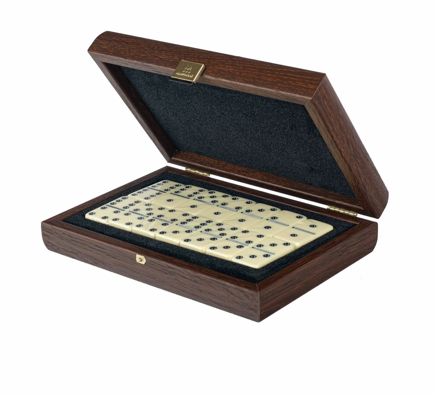 Домино Manopoulos коричневый, эко-кожа, деревянный ящик 24x17см