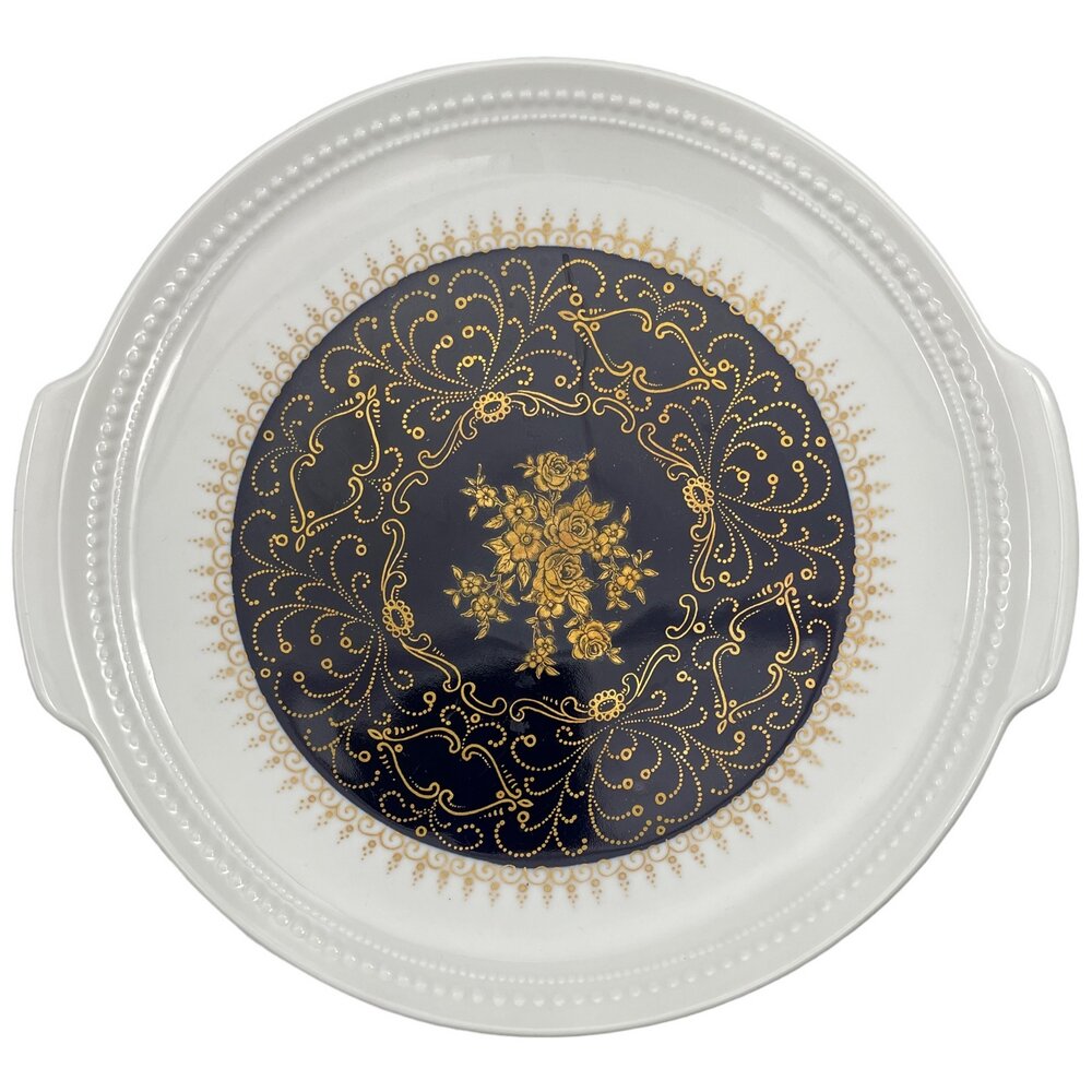 Блюдо "Растительный мотив" с ручками, 28*30 см, фарфор, 1968-1990 гг, Reichenbach, Германия