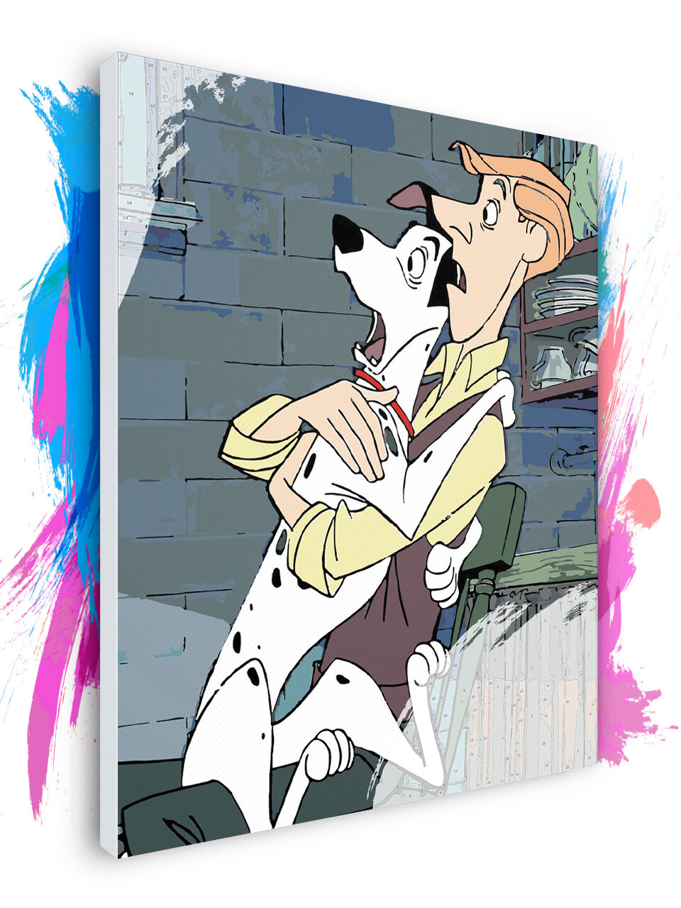 Картина по номерам на холсте 101 далматинец - Роджер и Понго, 40 х 50 см