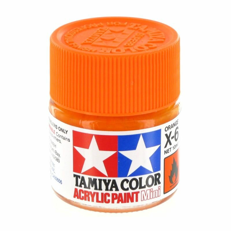 81506 X-6 ORANGE GLOSS (оранжевый глянцевый) акриловая краска объем 10мл.