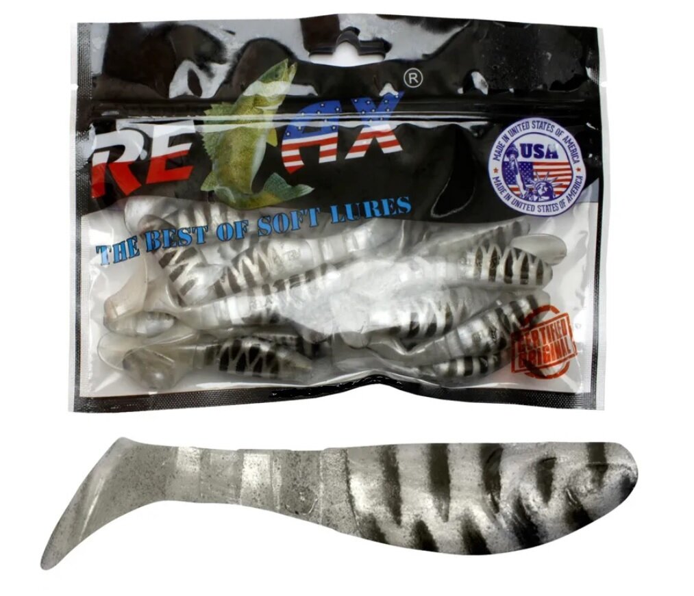 Мягкая силиконовая приманка риппер RELAX KOPYTO STRIPES 3 (7,5cm) цвет 009, 1 уп. по 10 шт.