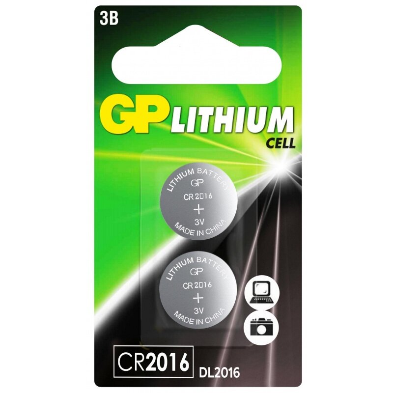 Батарейка литиевая GP дисковая Lithium, 2 шт, в блистере