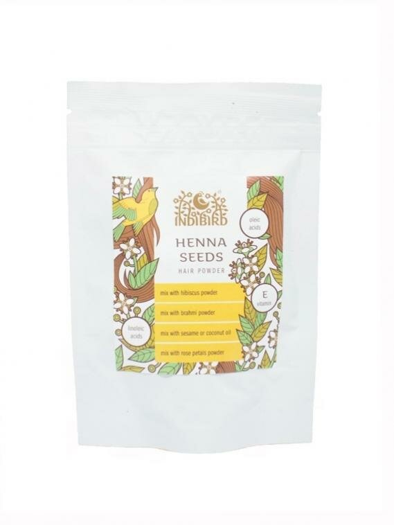 HENNA SEEDS Hair Powder, Indibird (семена ХНЫ Порошок для волос, Индибёрд), 50 г.