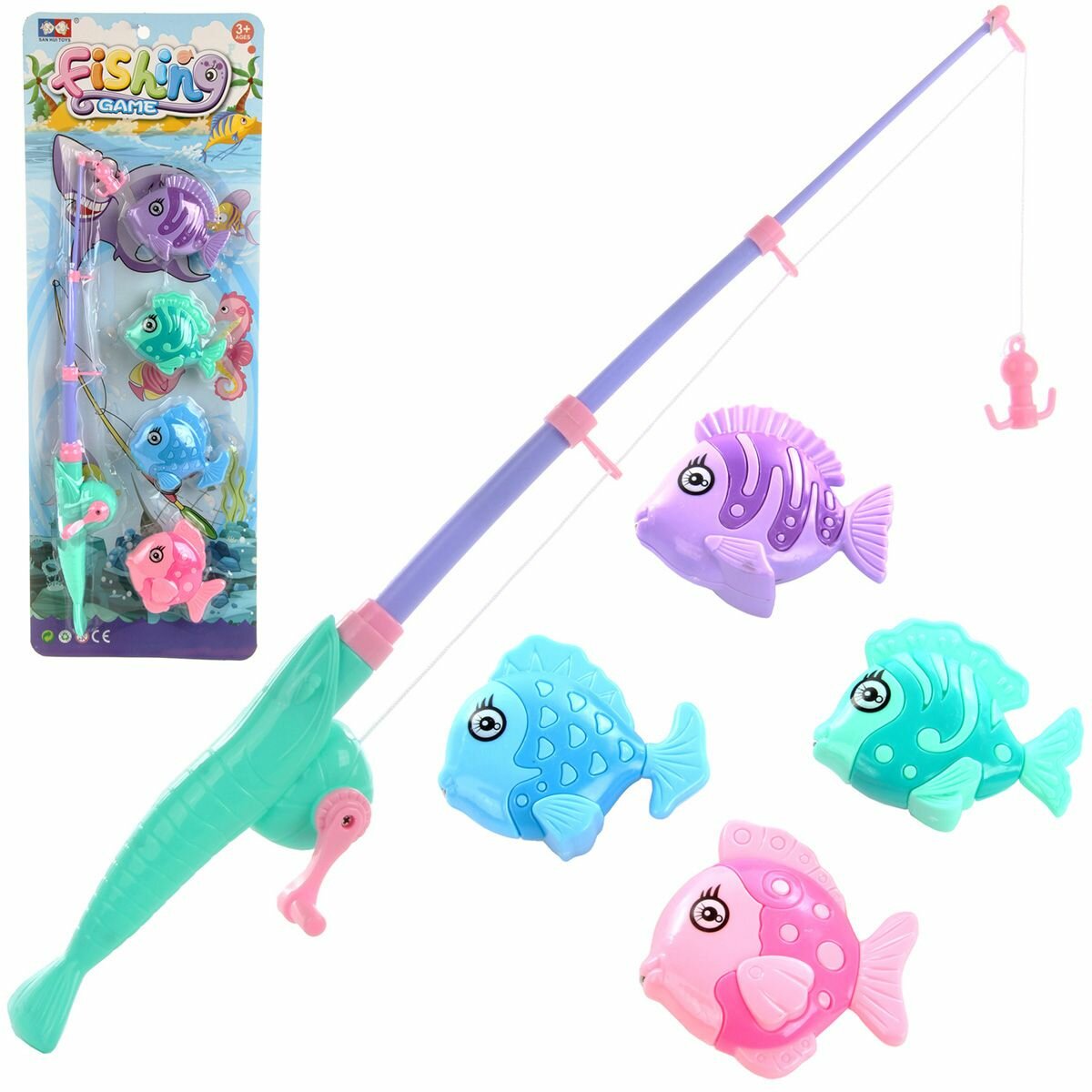 Рыбалка магнитная, 1 удочка и рыбки, Veld Co / Игрушка для купания