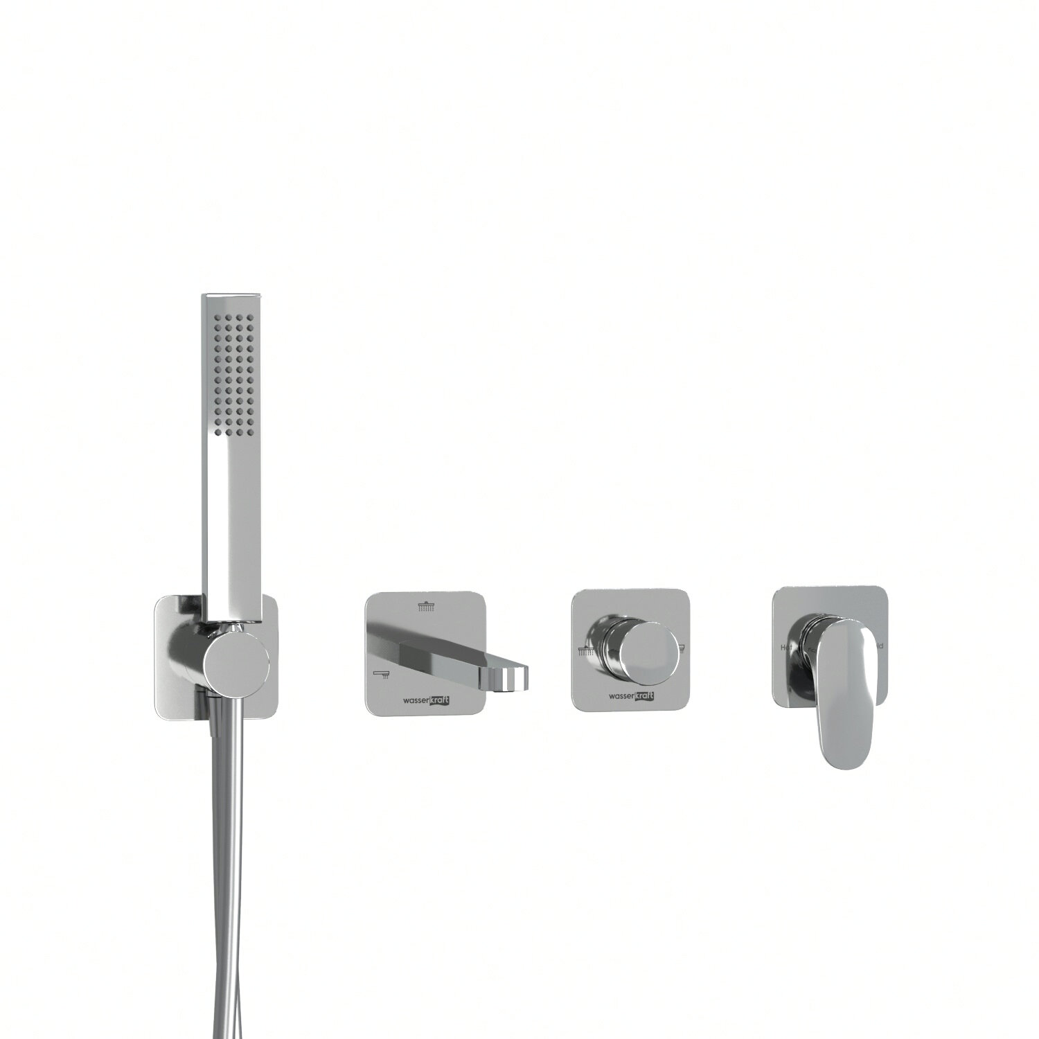 Встраиваемая душевая система для ванны и душа WasserKRAFT Weida (A3151.268.270.271.087.103) без верхнего душа