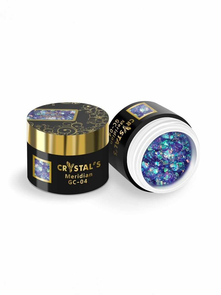 Nail Club Гель-краска для ногтей с блестками GC-04 Meridian 5 мл