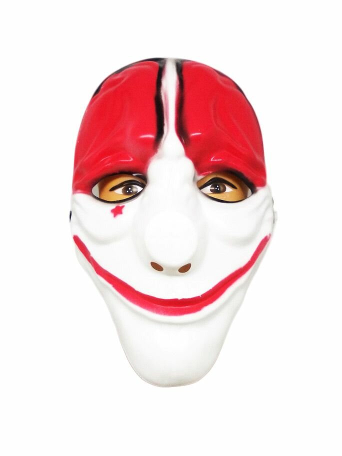 Маска Хокстона длина 27 см. Цвет красный/белый. Для карнавала.
