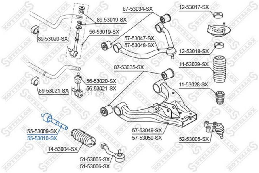 STELLOX 5553010SX тяга рулевая левая!\ KIA Sorento 02>