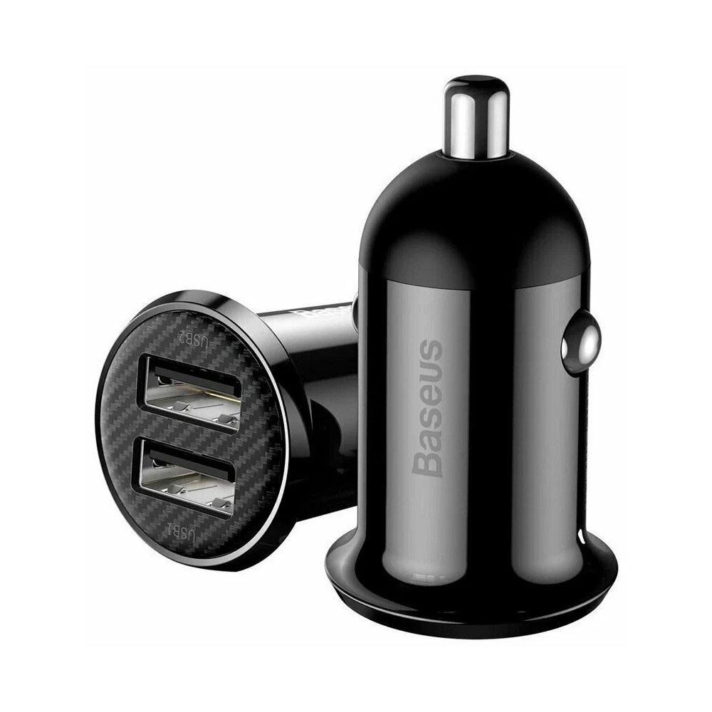 Автомобильная зарядка Baseus 2xUSB Grain Pro - Черное (CCALLP-01)