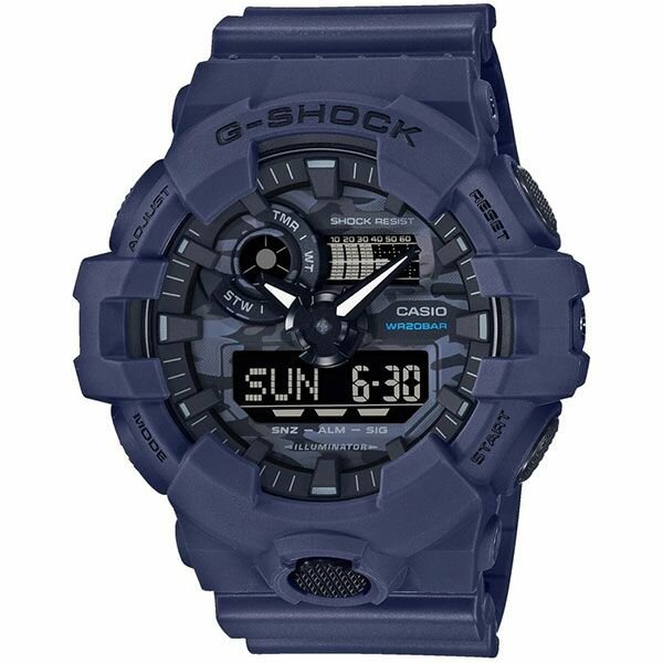 Наручные часы CASIO G-Shock, черный, синий